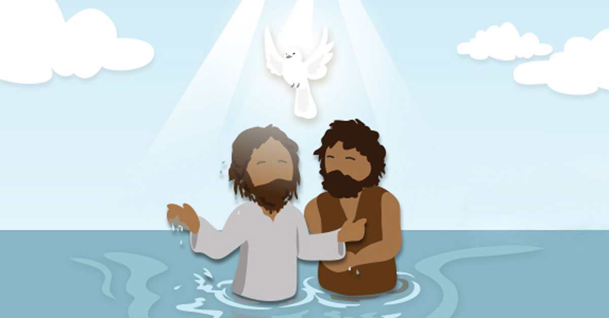 Jesus Baptized In Water